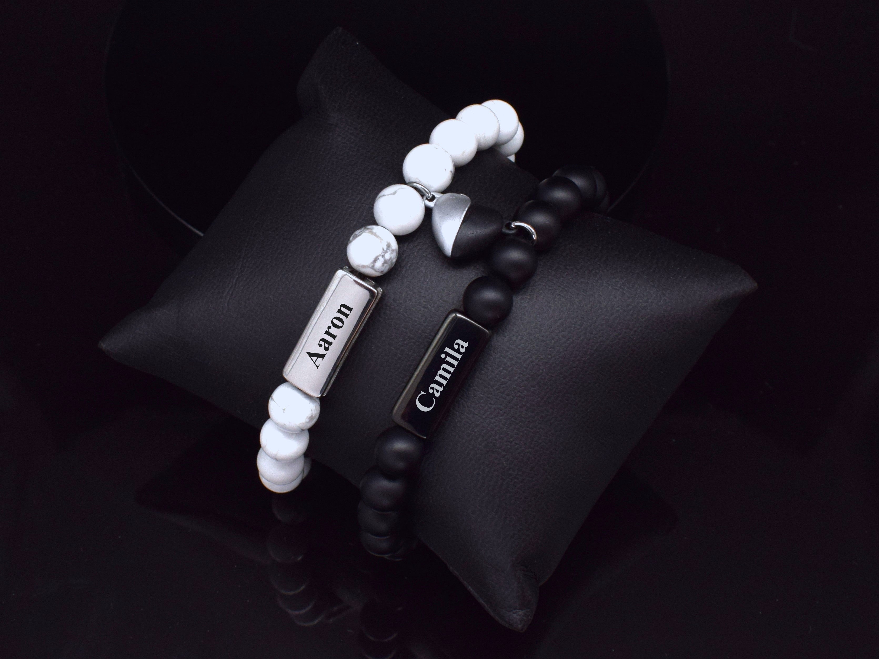 Personalized Gifts for Him, Custom Engraved Beaded Bracelets Necklace ...